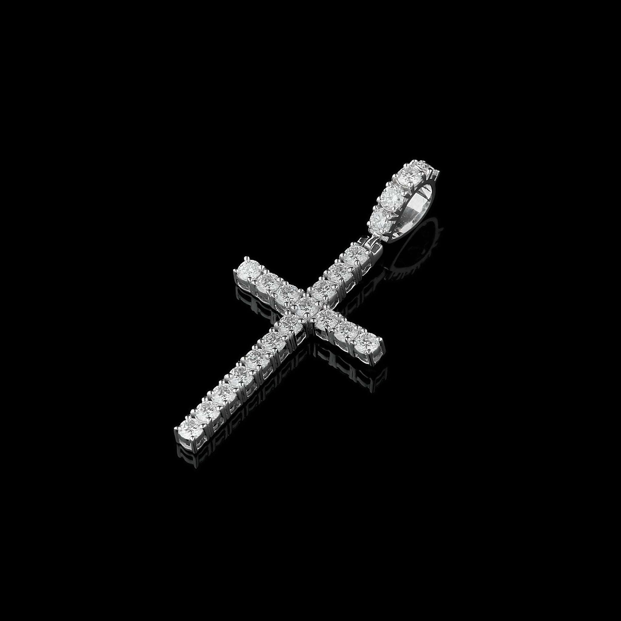 Solitaire Cross Pendant